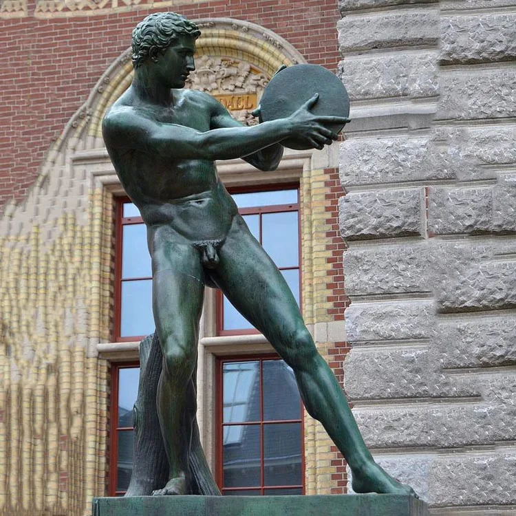 Outdoor Classical Greek Roman Discobolus Discus Thrower Statue Life ...