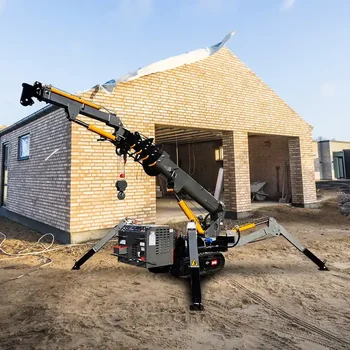 3ton 12m 17m 20m Mini Mobile Spider Crane Micro Crawler Crane Lift ...