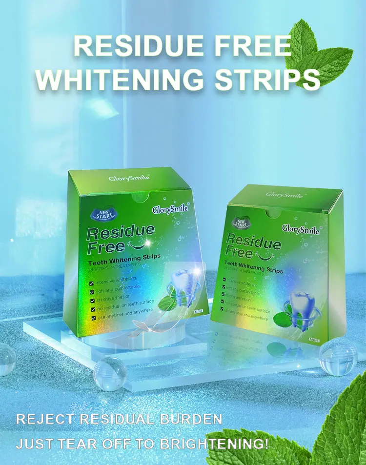 Mint Dissolving Non Slip White Strips For Sensitive Teeth Pap Gel Teeth ...