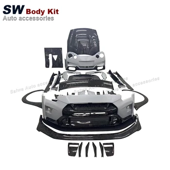 Fiberglass Wide Body Kit For Nissan Gt-r 2008-2016 R35 Upgraded Vrs ...