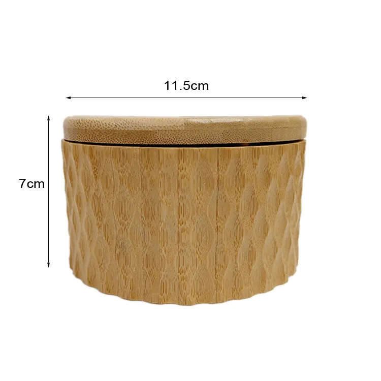 Bamboo Salt Cellar Kitchen Salt Box With Swivel Magnetic Closure Lid ...