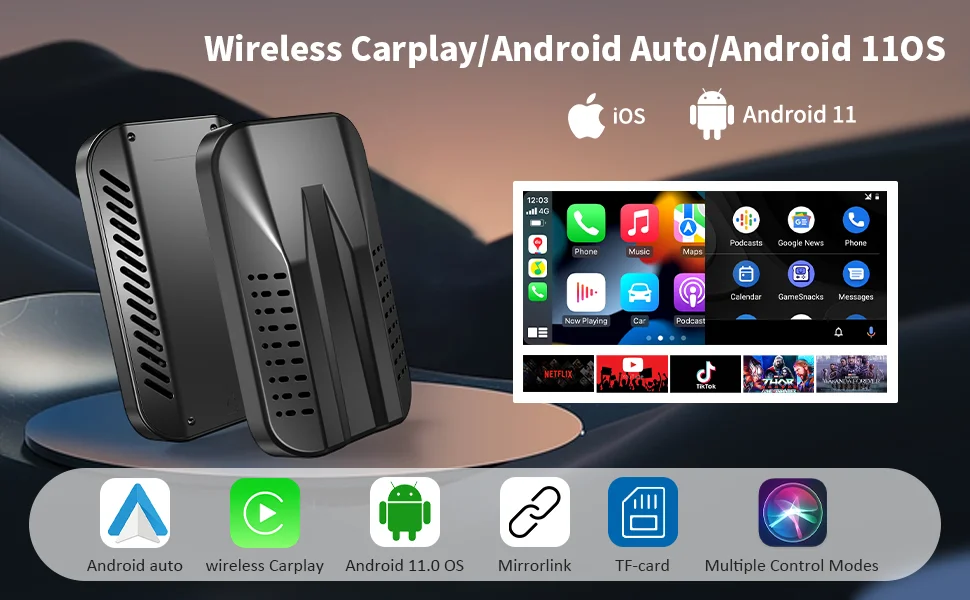 Carplay Ai Box - 8G+128GB Magic Carplay Box Wireless Radio System