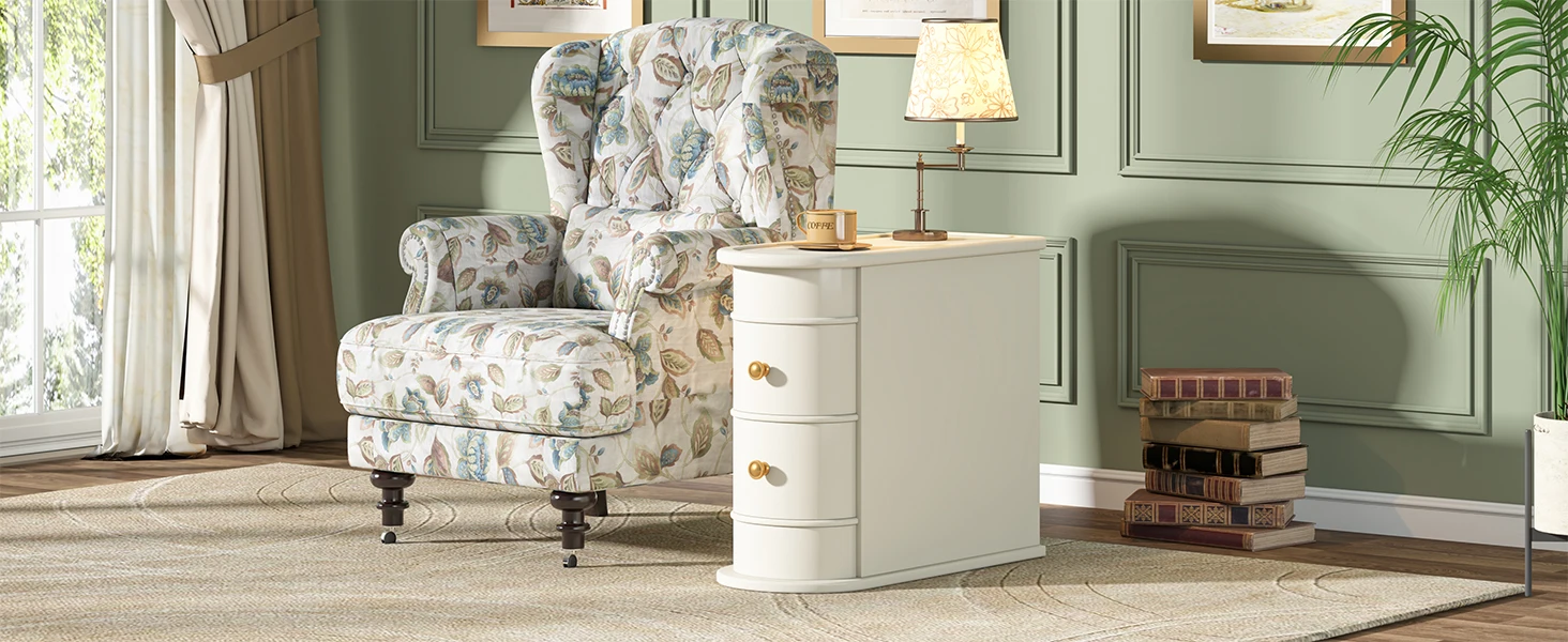 Tribesigns Modern High End Luxury Solid Wood Sofa Side Table