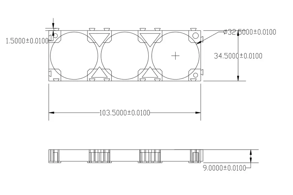 32650 33140 Lithium Battery Holder ABS Plastic 2P 3P Battery Bracket ...