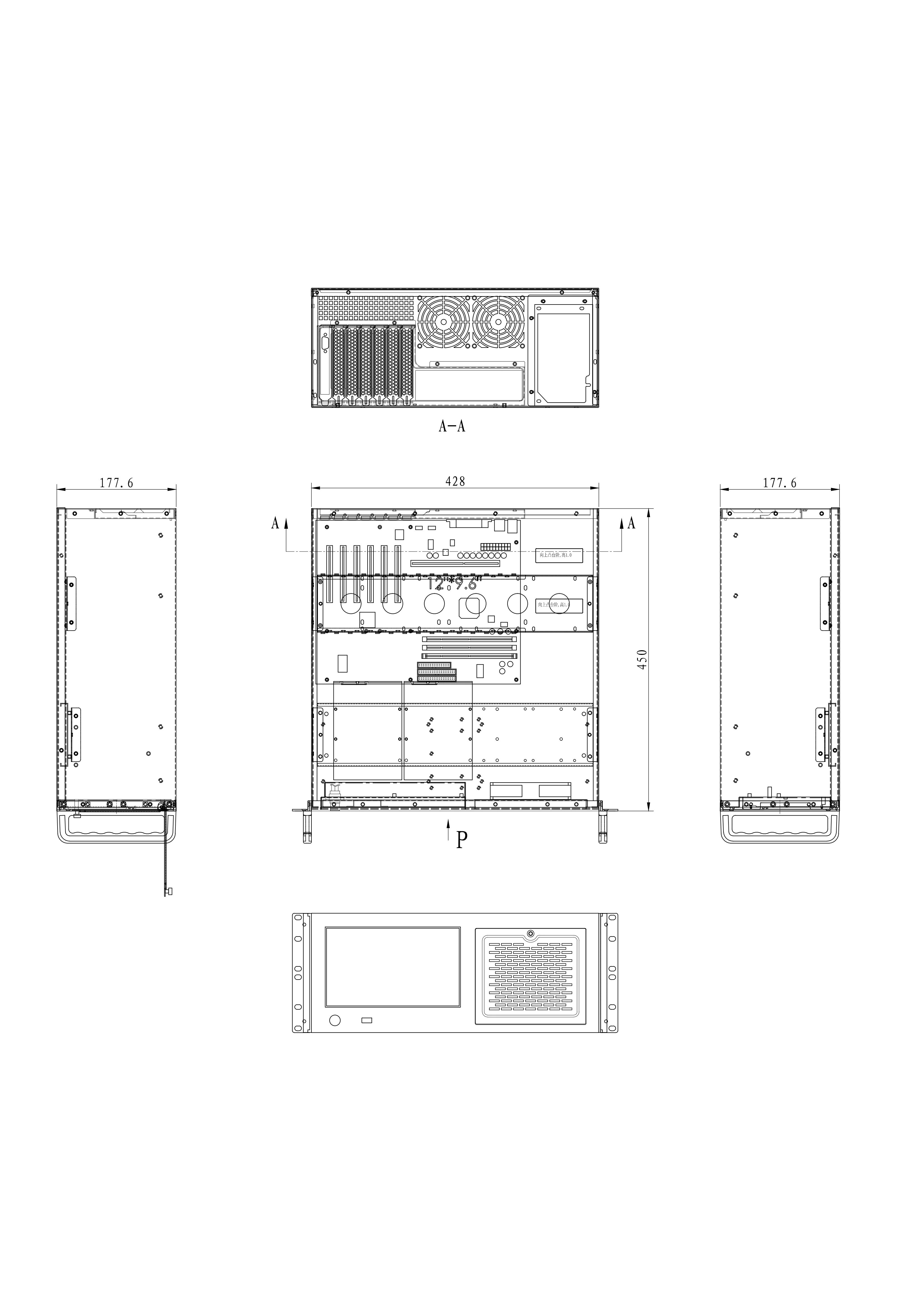 4u Intel Server Case Rackmount Chassis Control Computer PC