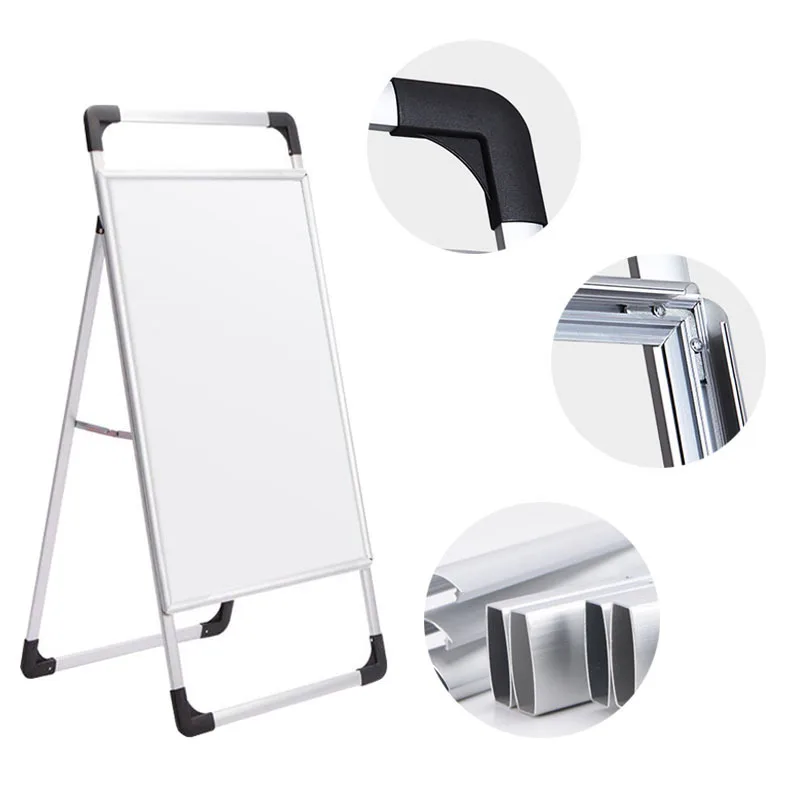 Aluminum A-frame Poster Stand For Shop Single-sided Poster Stand For Exihibiton Portable ...