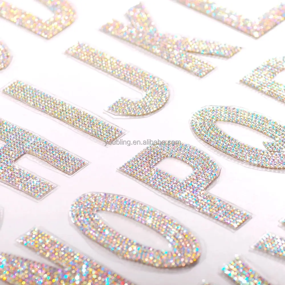 Rhinestone Letter Patches - Glittering DIY Possibilities
