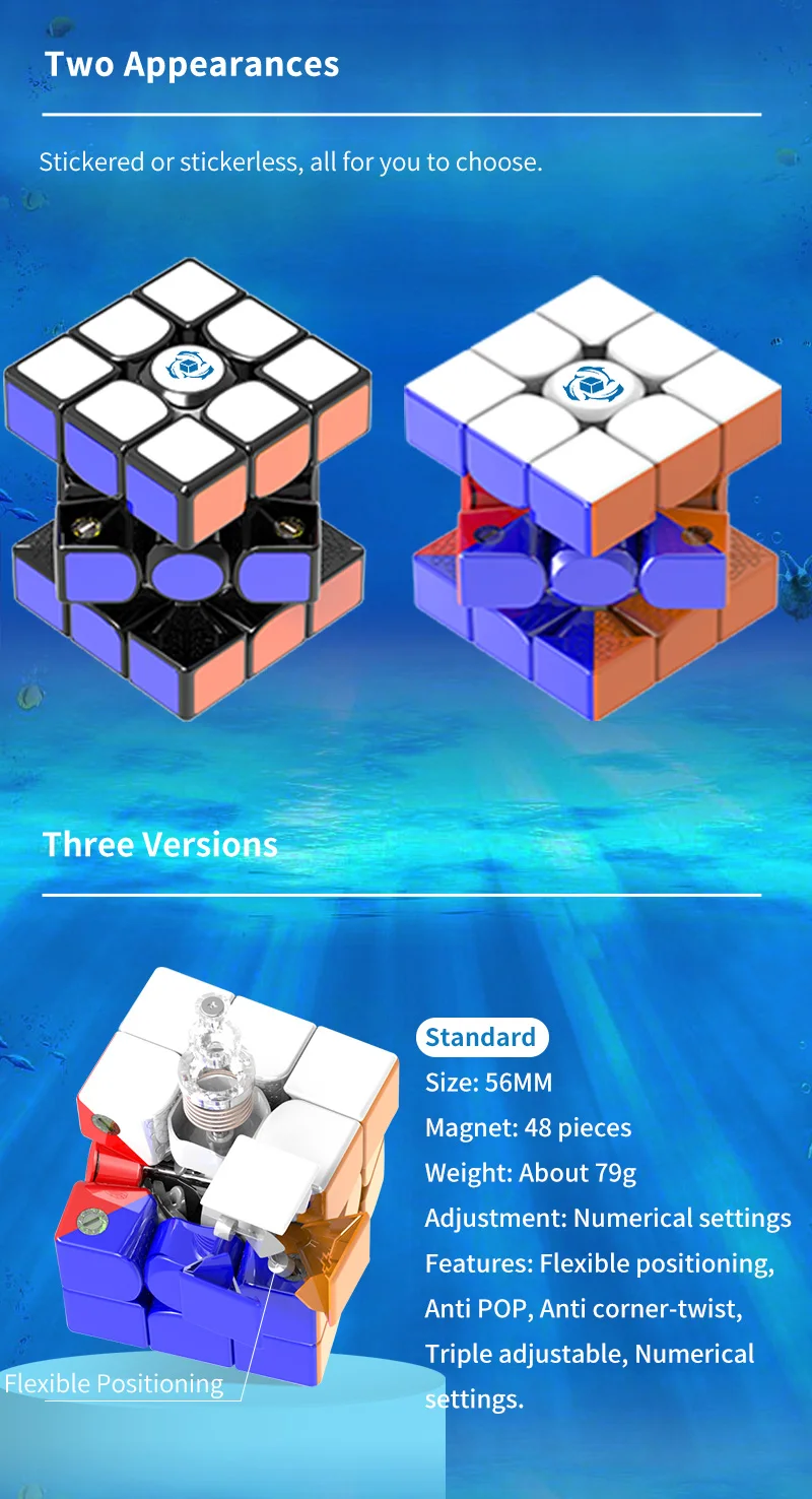 Haitun Waverider 3x3 Magnetic Cube - Speed Frosted Puzzle