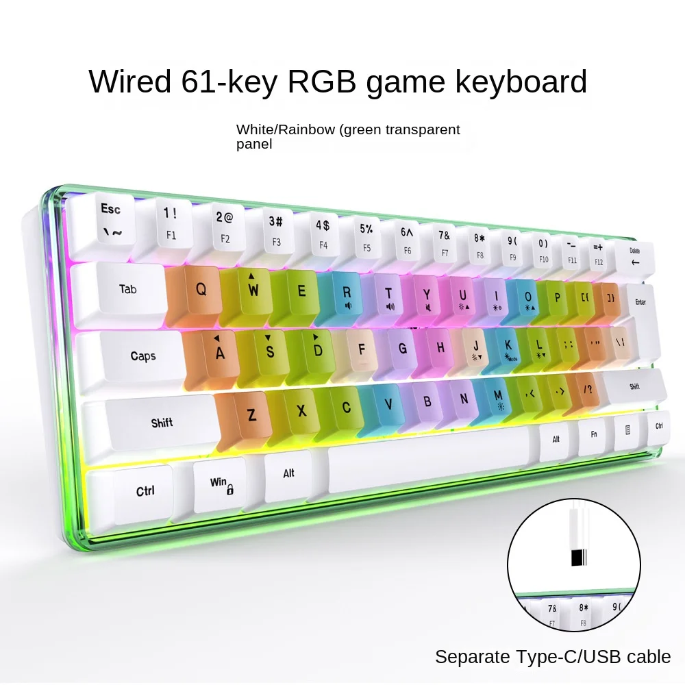 Rgb Keyboard Wired Keyboard With Multimedia Keys Teclado Gaming Gamer ...