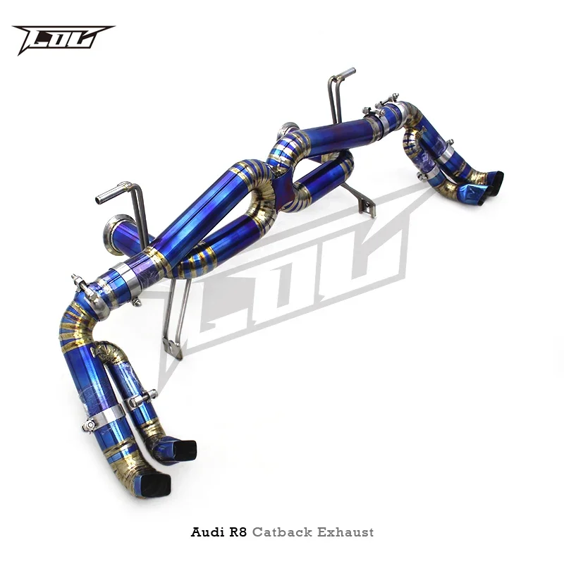 Custom Titanium Catback Exhaust System For Audi R8 V10 5.2 2017-2019 ...