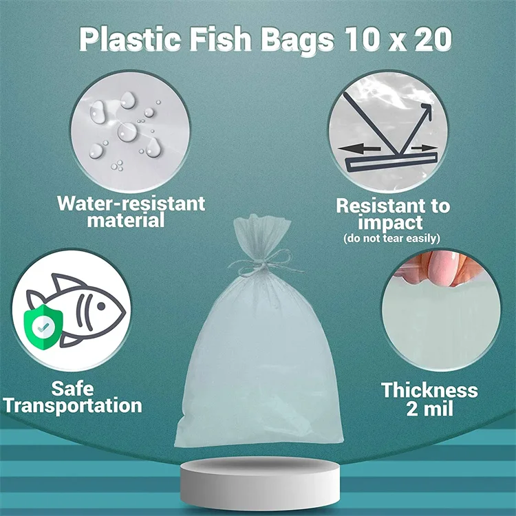 Heat Seal PE Square Bottom Bags for Live Fish Transport - Reliable ...