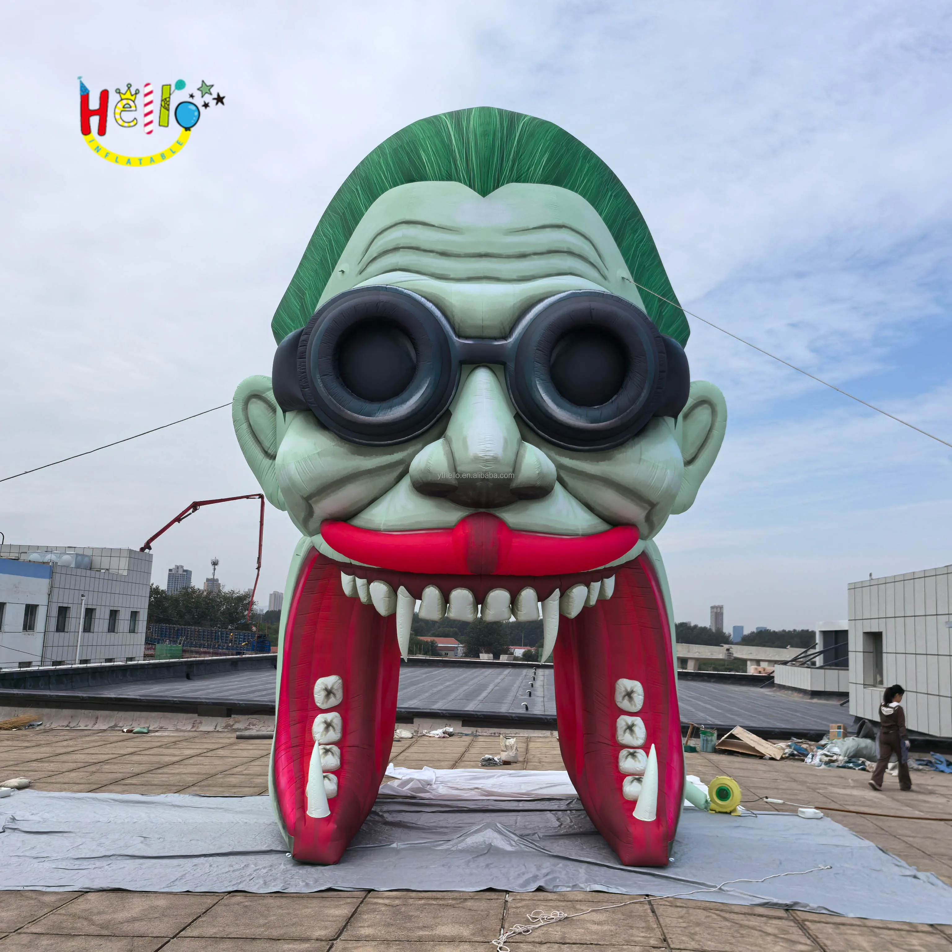 Outdoor Halloween Inflatable Devil Arch Skull Arched Door Air Blow up ...
