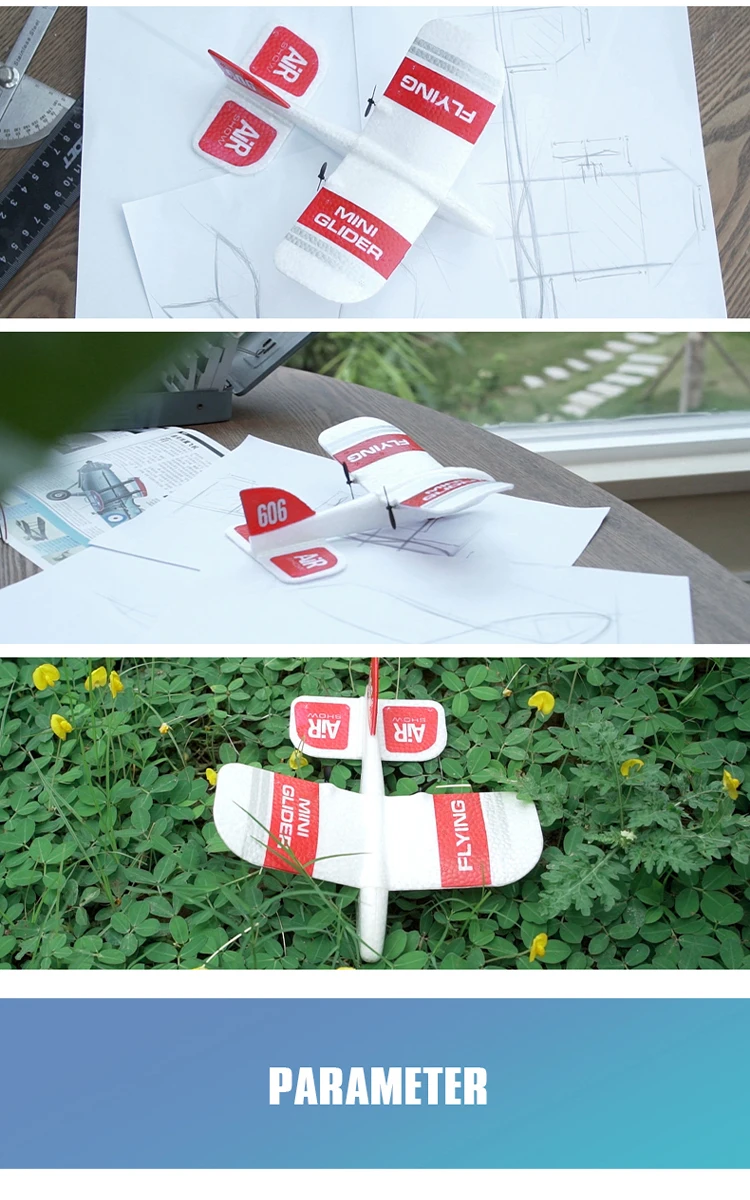 Color Box 2.4g Epp Mini Foam Remote Control Glider Kids Rc Radio ...