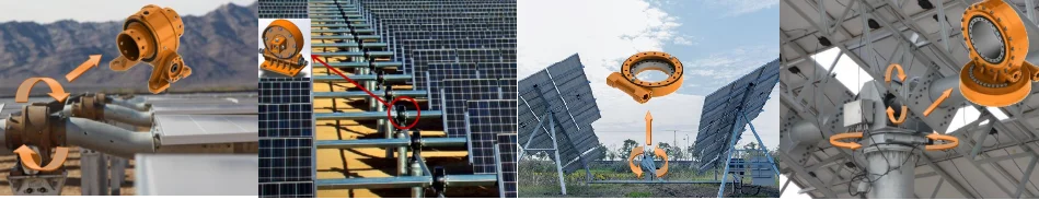 Se9 Slewing Drive With 24v Dc Motor 1 Drive For Solar Tracker Panels ...