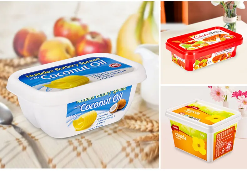 300g Plastic Butter Box - Customizable Food Packaging