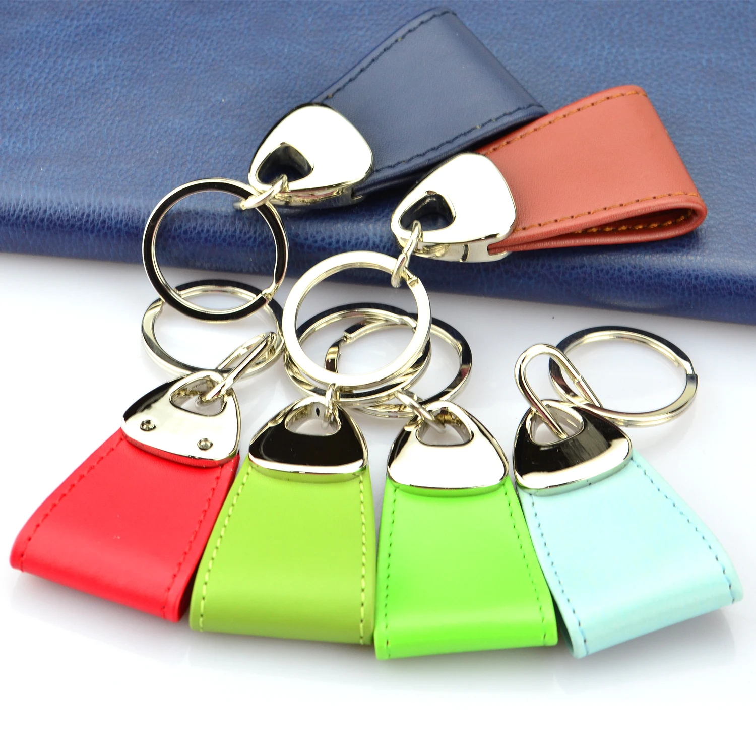 Factory Wholesale Custom Leather Keychain Key Holder Pendant Promotion ...