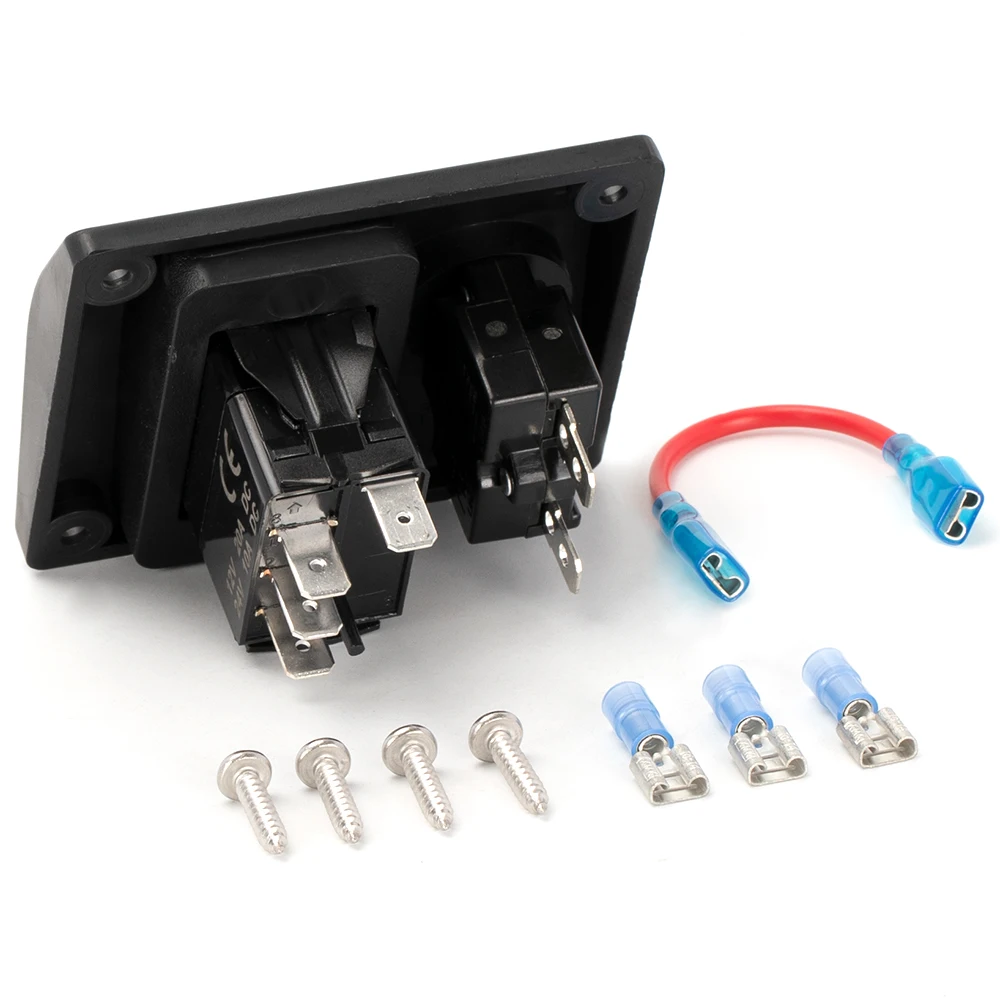 3 Way 15a Bilge Pump Switch Panel Car Black Aluminum 12v Switch Panel ...