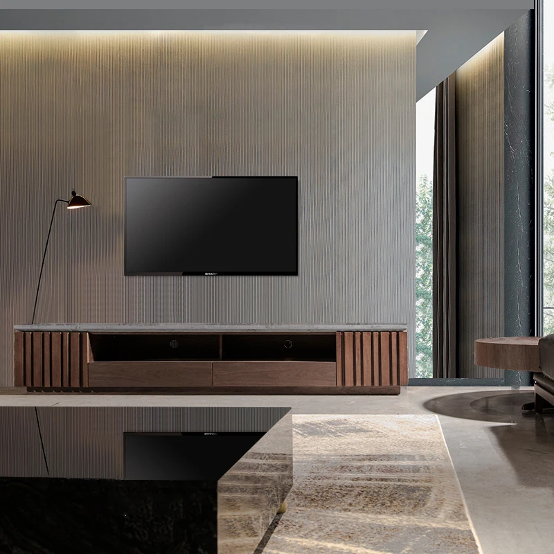 Commercial Grade Marble & Wood TV Unit | PGR Furniture – PGR Furniture