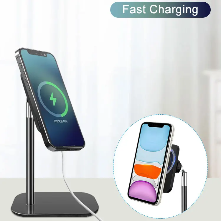 Abs Material Magnetic Wireless Charging Phone Stand Custom Table Phone ...