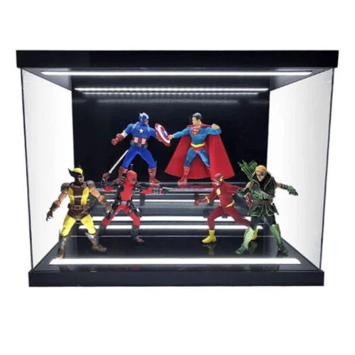 Custom Design Led Lighted Acrylic Collectibles Action Figure Display ...