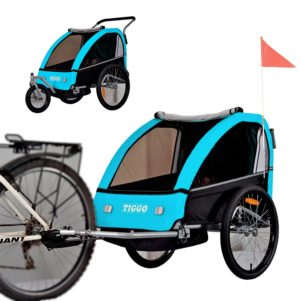 Foldable Bike Cargo Trailer - Collapsible Bicycle Cart with 16" Wheels ...