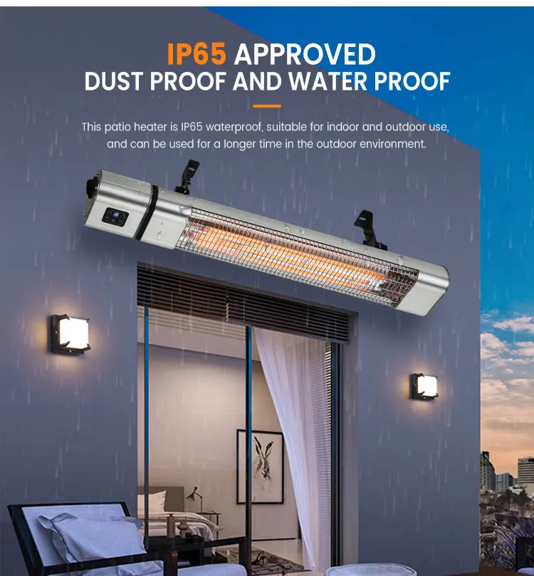 Remote Control 2400W Electric Wall Mounted Heater for Indoor & Outdoor ...