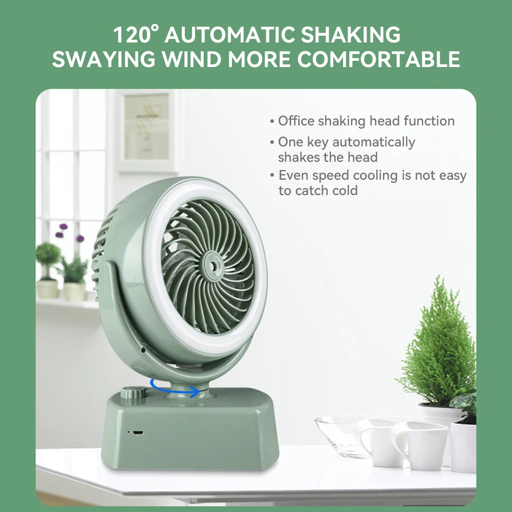 Automatic Shaking Of Head 3 Speed Strong Wind Portable Usb Powered ...