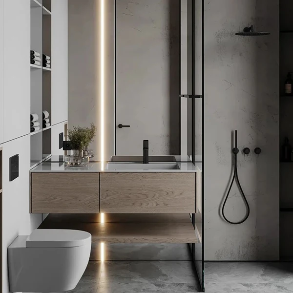 Australian Hotel Project Bath Single Sink Bathroom Vanity Cabinets ...