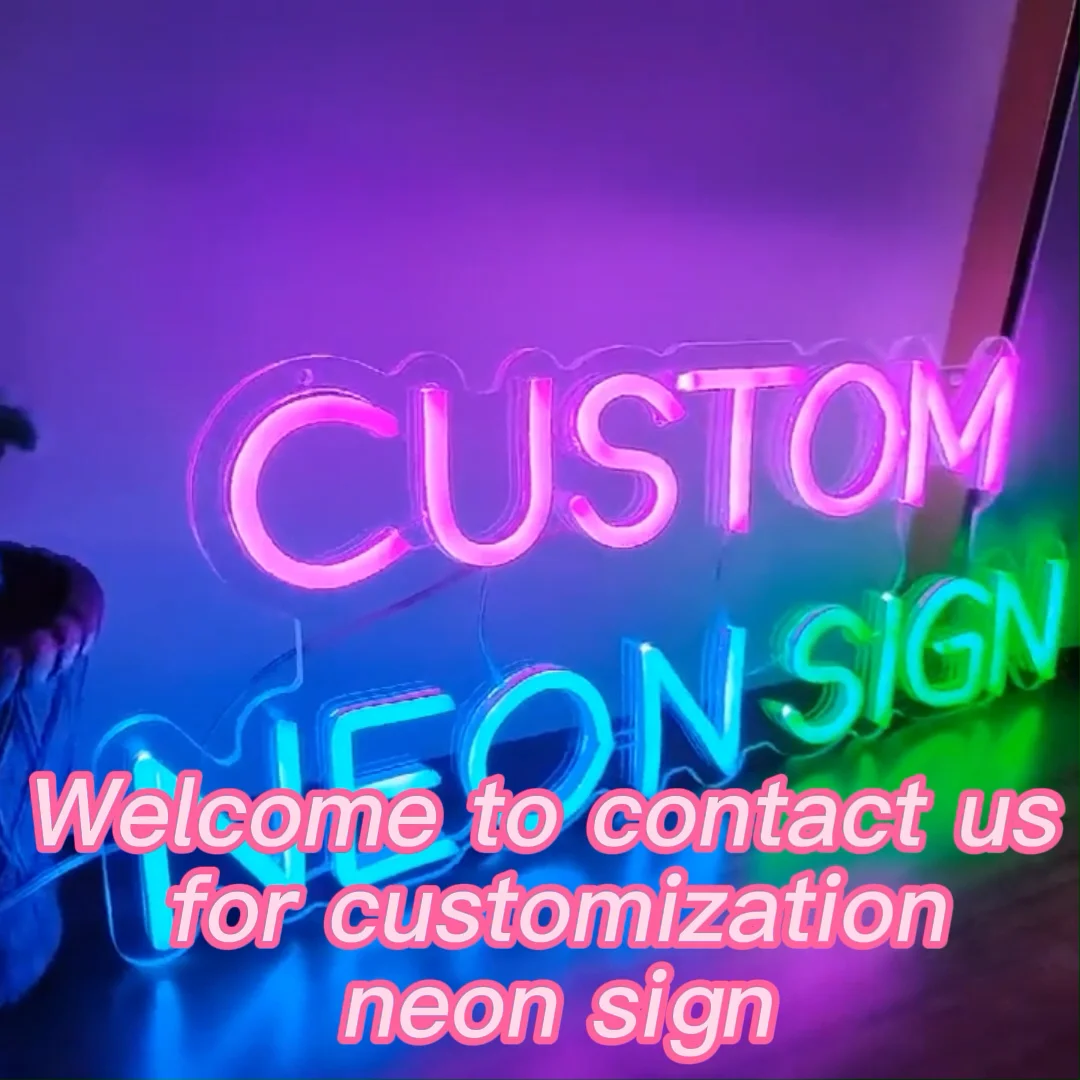Custom Uv Printed Led Neon Sign Light Store Business Logo Signboard Uv ...
