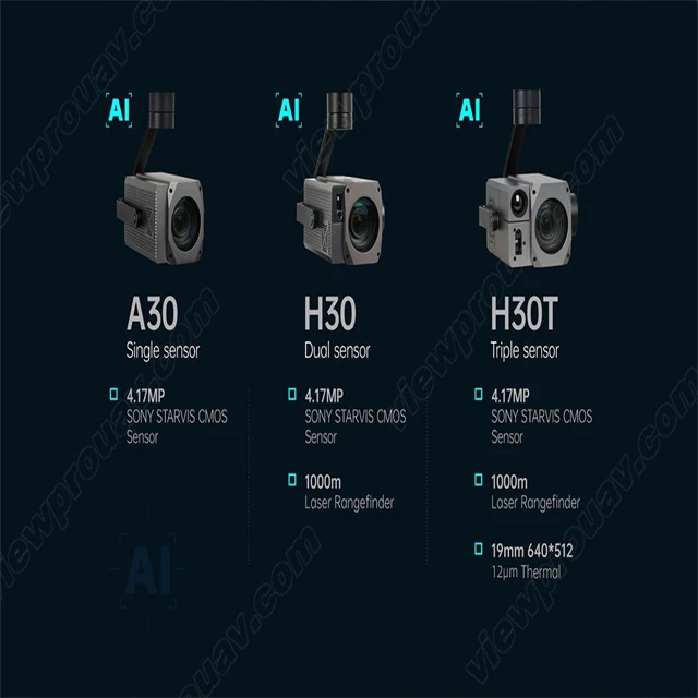H30t Ai Tracking Thermal Night Vision Camera For Uav & Ir Capability