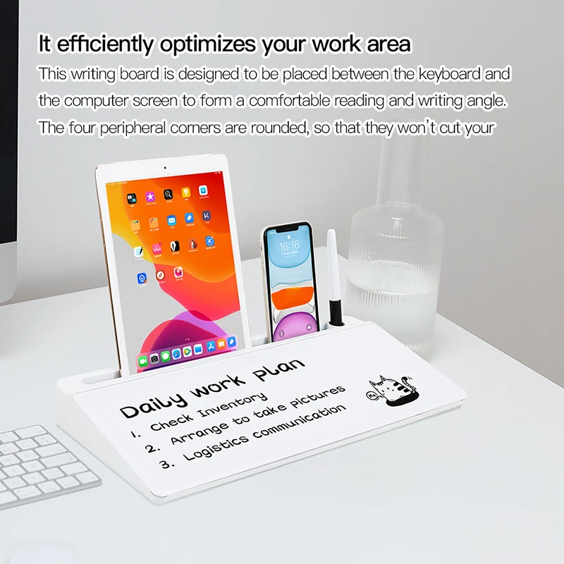 Glass Dry Erase White Board - Perfect for Office & School