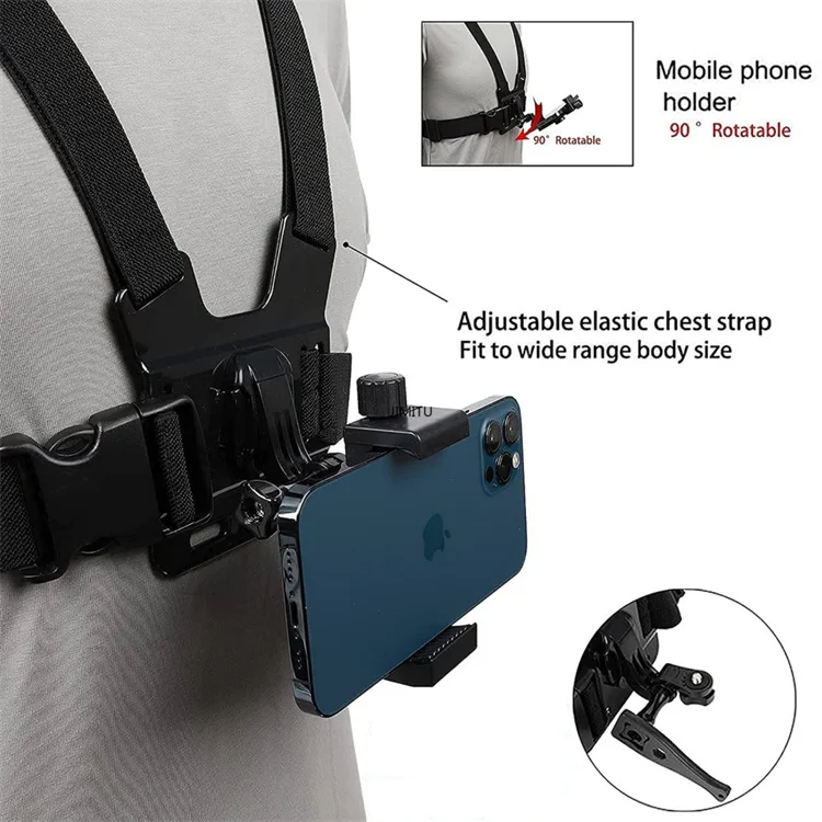 Hsu Hands-free Sport Camera Chest Strap Mount Harness Strap Holder With ...