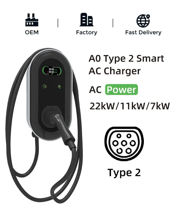 Custom Home Use Ev Charger Type 2 Wallbox 22kw 11kw 7kw Ac Evse ...