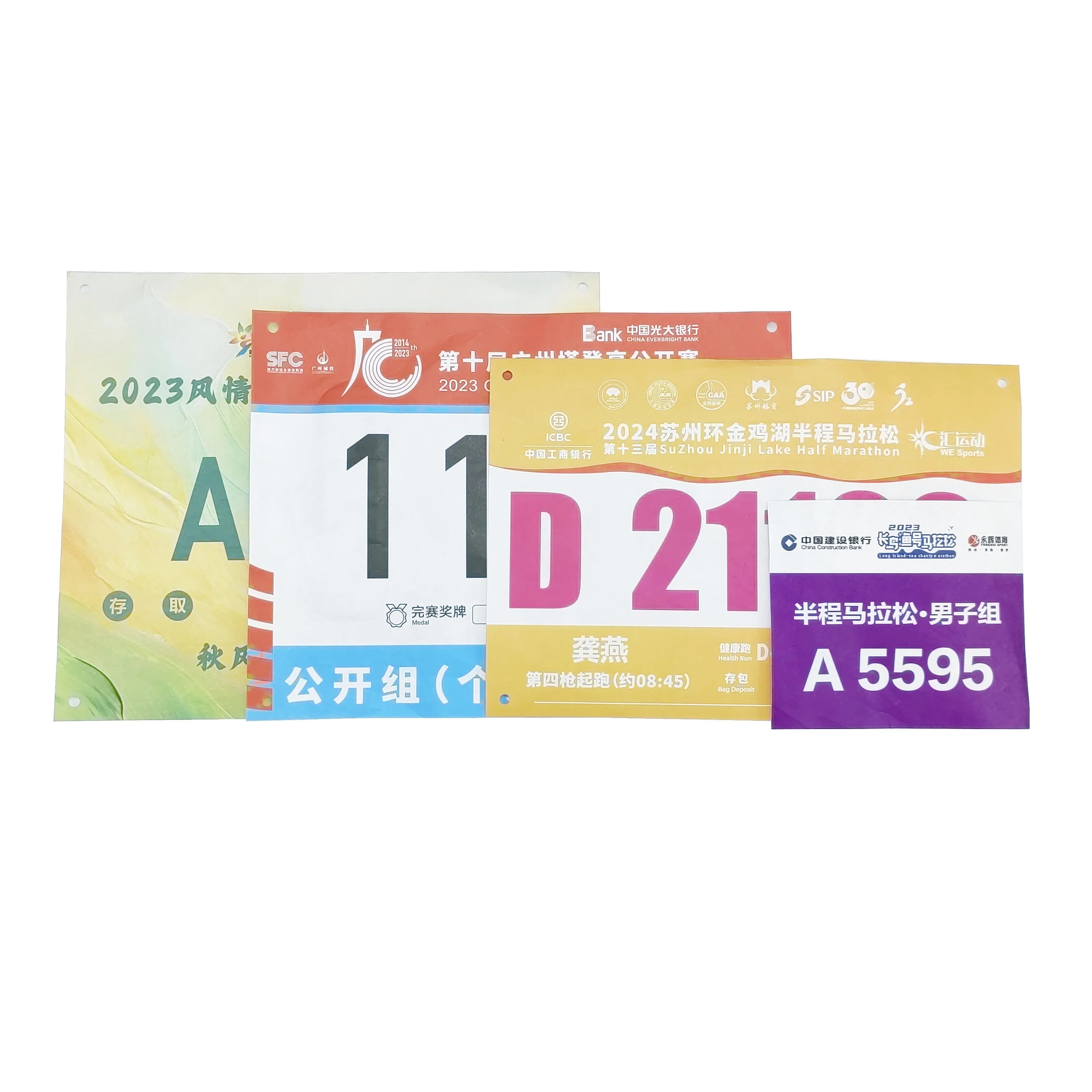 Waterproof Sports Number Cloth Bib Customized Marathon Running Number ...