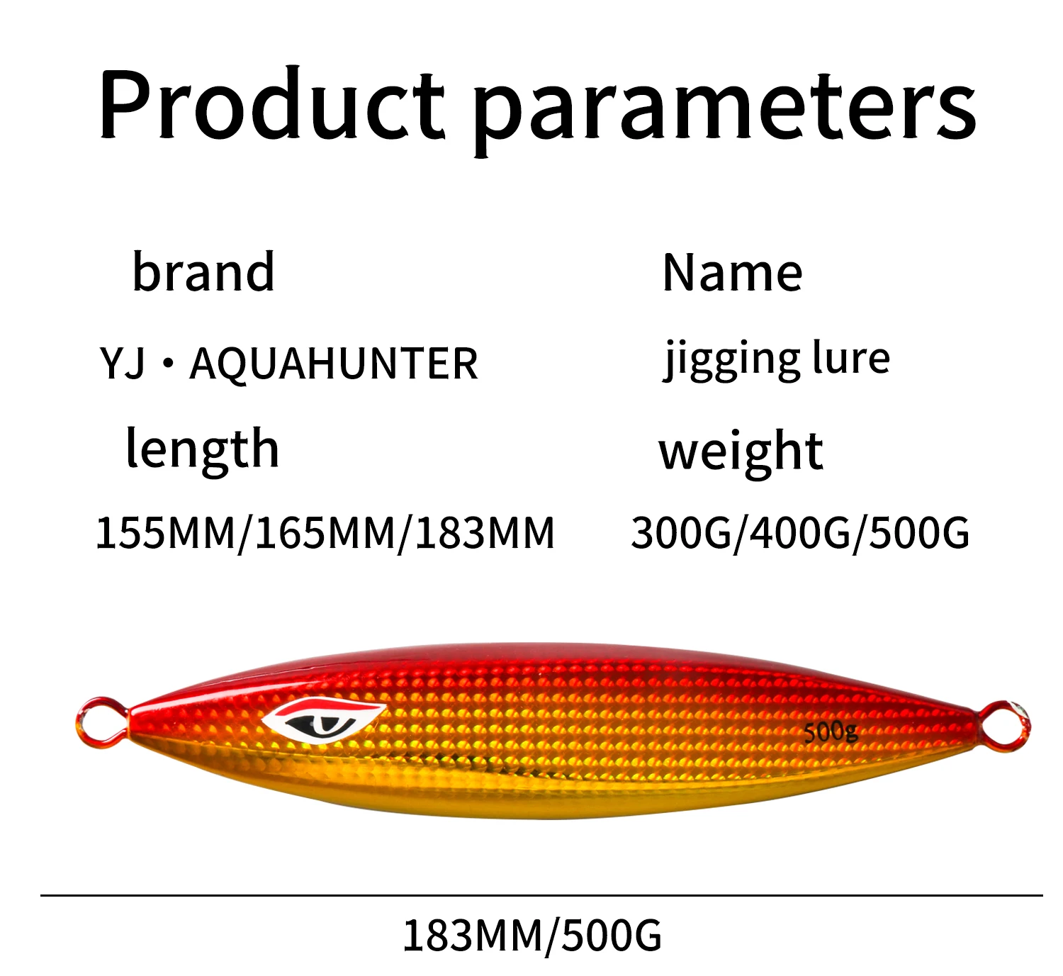 New 300g/400g/500g Lead Metal Fishing Lure Metal Jigging Lure Slow ...