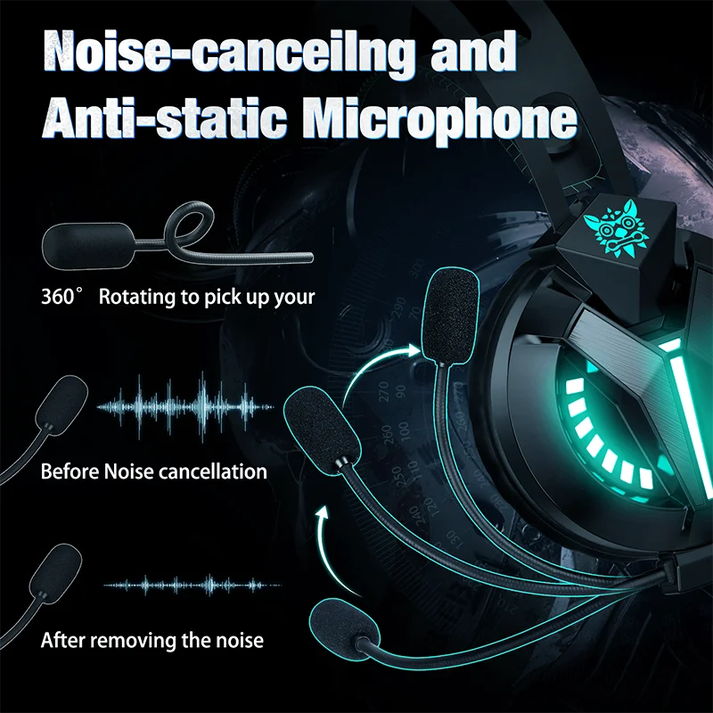 ONIKUMA M180 PRO Gaming Headset: Noise Cancelling, 7.1 Channel ...