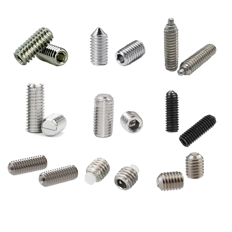 DIN913 M8 M10 M12, 304 Stainless Steel Hex Socket Grub Set Screw cone ...