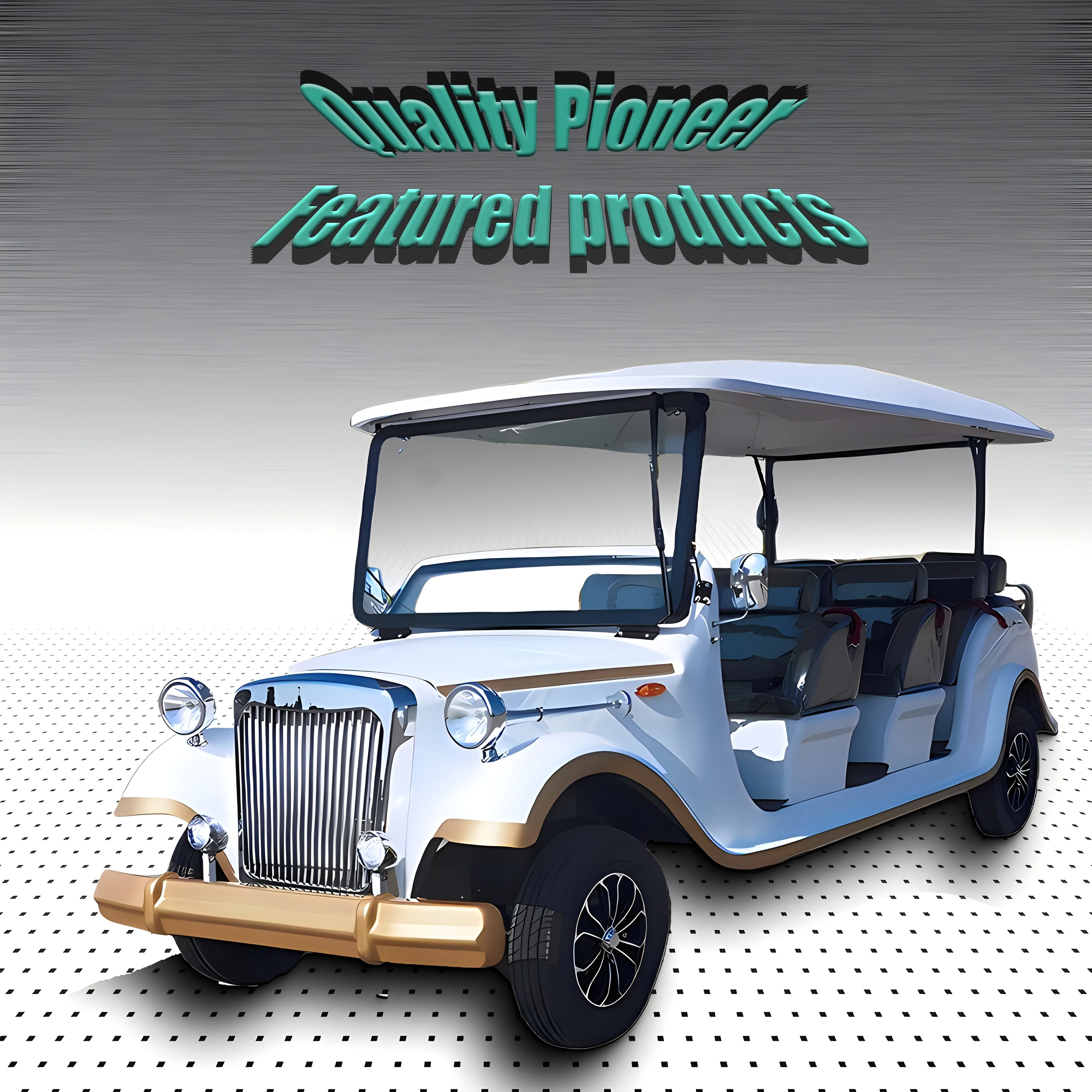 CE-Accredited Open Side Electric Vintage Car with Roof for Sightseeing ...