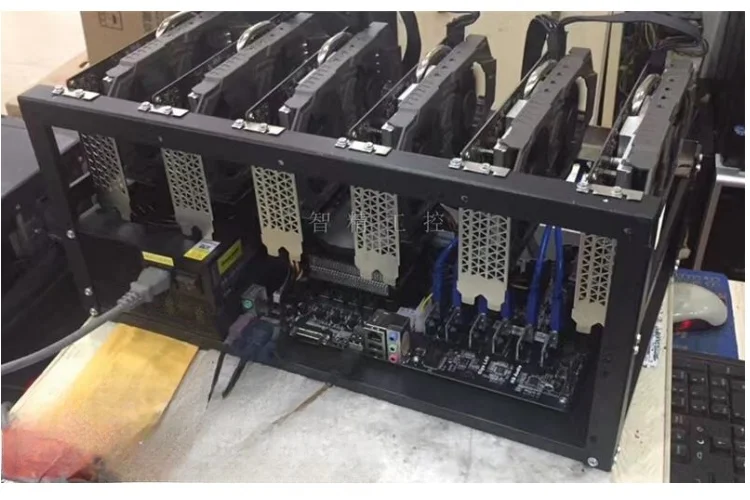 6GPU Stand ATX MATX Workstation AI Server DIY Mining Stand Open ...