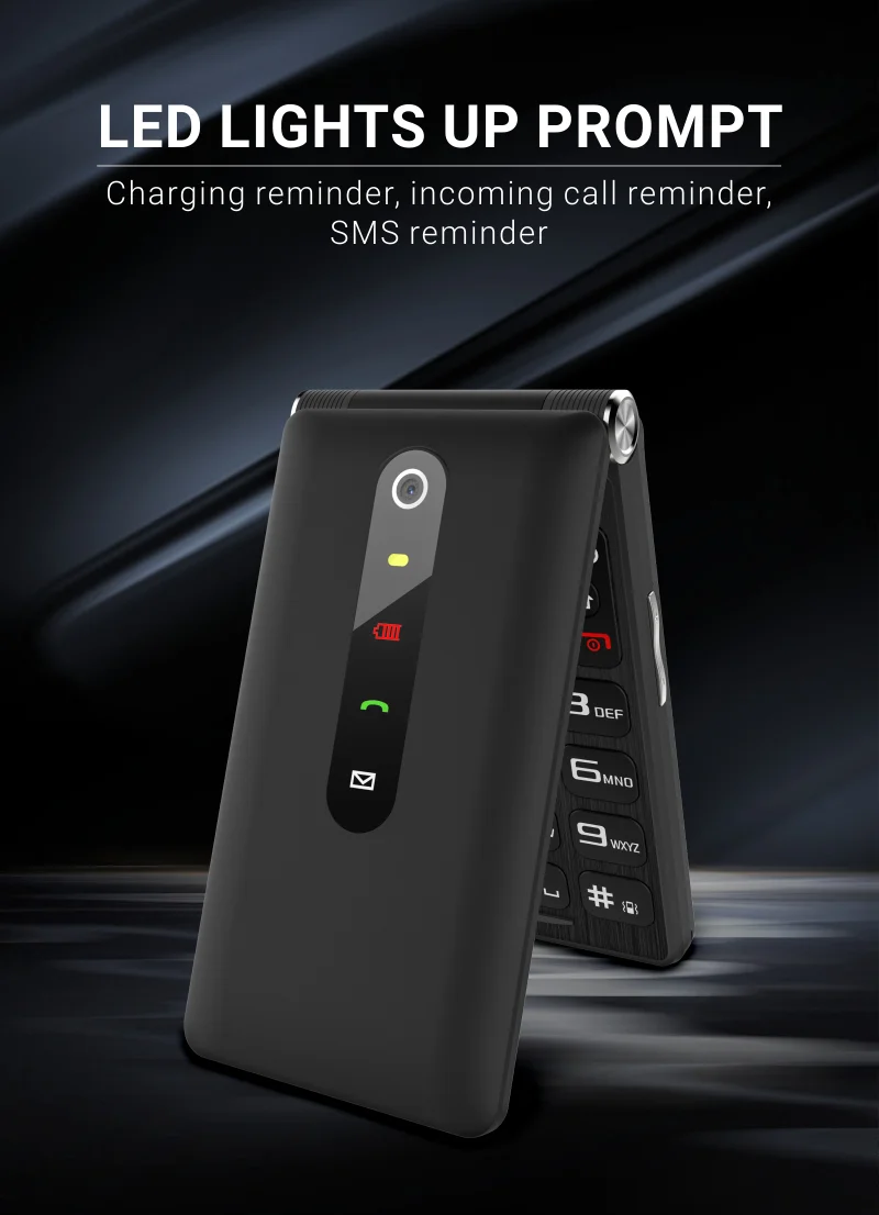 Wholesale Talking Keypad 4g Flip Feature Phone With Sos Gps Wifi Mocor ...