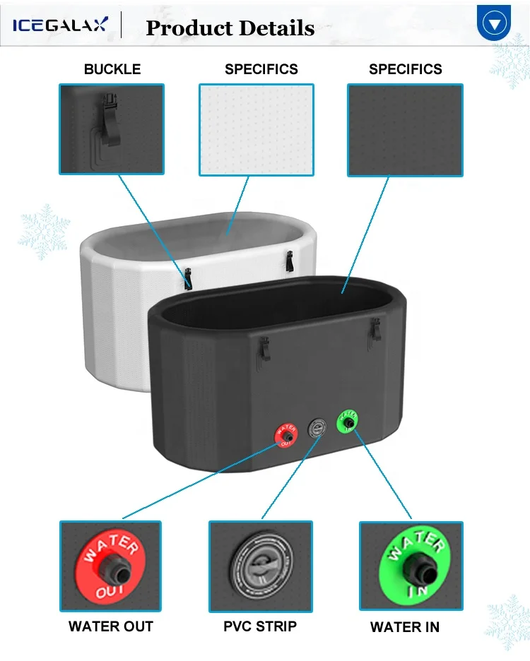 ICEGALAX Factory Price Portable Athletes Recovery Bathtubs Inflatable ...