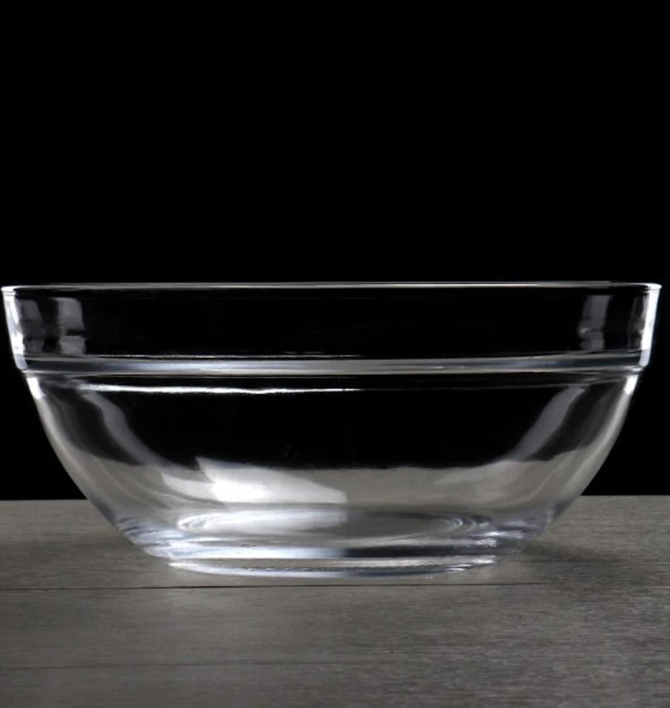 Classical Transparent Glass Clear Round Shape Food Candy Salad Mixing ...