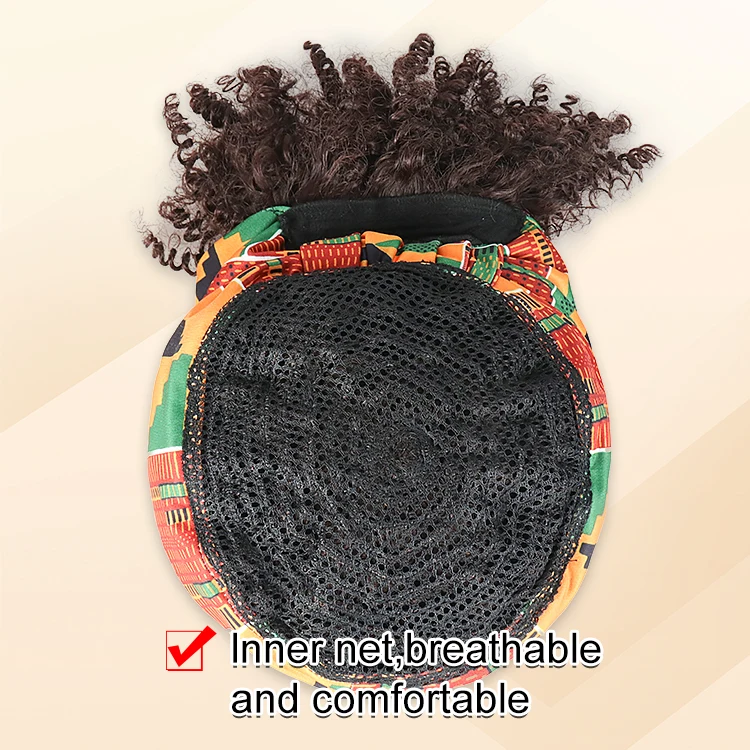 Julianna Short Curly High Puff HeadBand Wigs Fluffy With Bangs ...