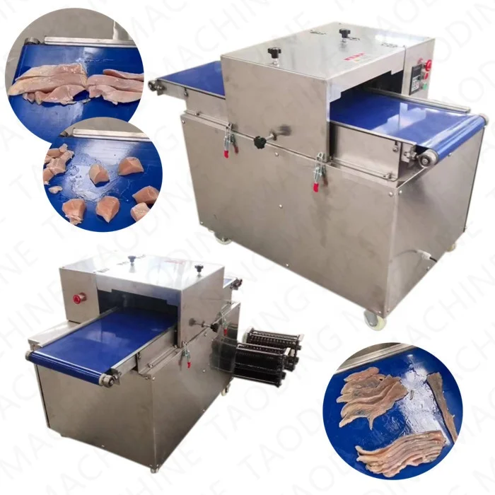 professional beef cube dicer chicken breast strip beef cutting machine ...