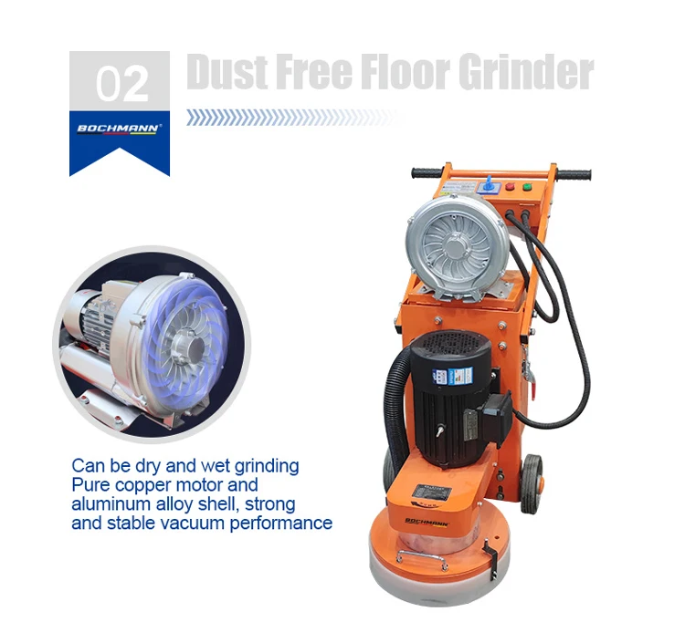 Hand Push Electric Power Concrete Ground Grinder Epoxy Floor Grinding ...