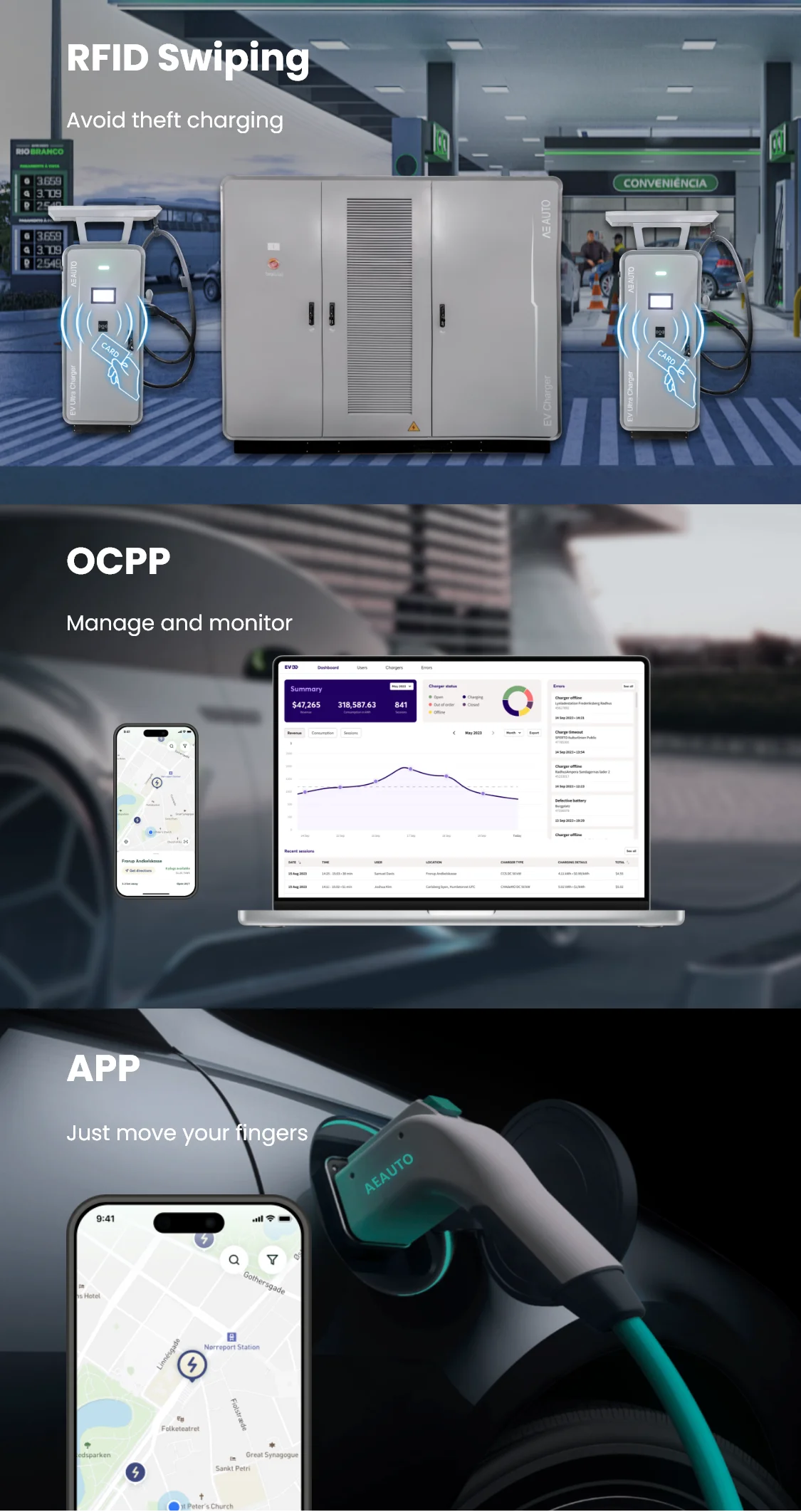 Split Type Charging System Power Stack Charge Post Automotive Charger ...