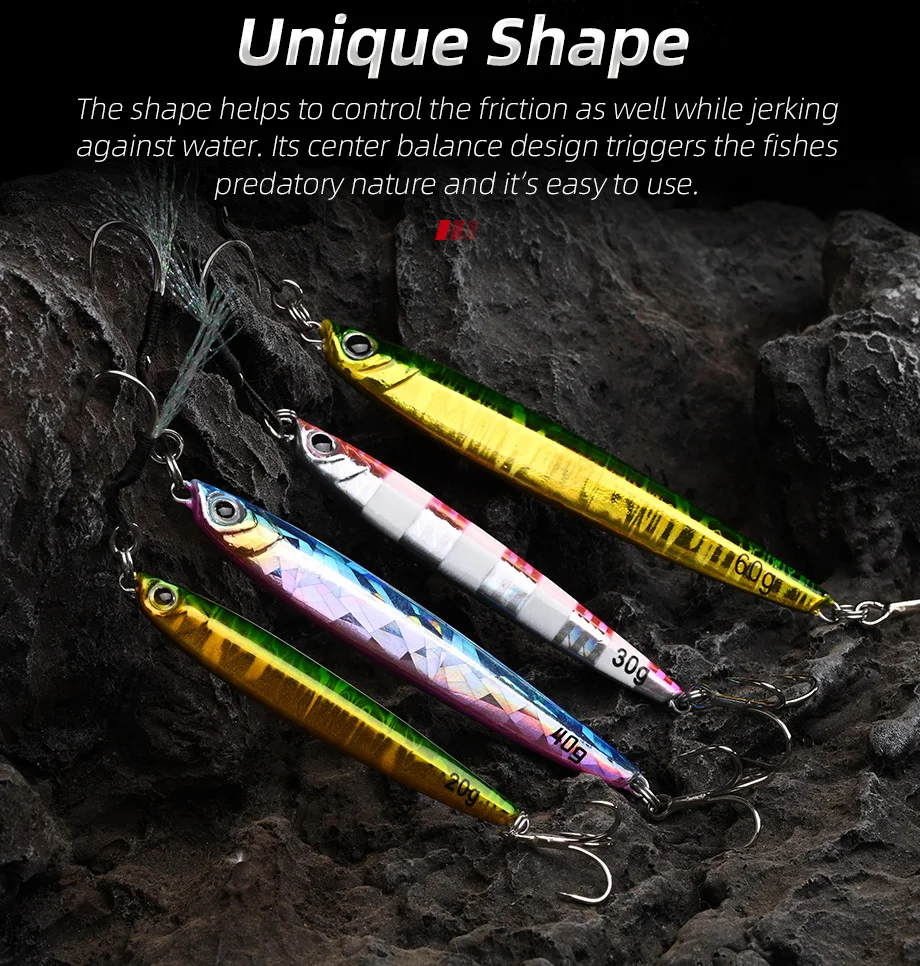 ALLBLUE 30g WAHOO SLIM Shore Casting Artificial Lure Speed Metal Jig