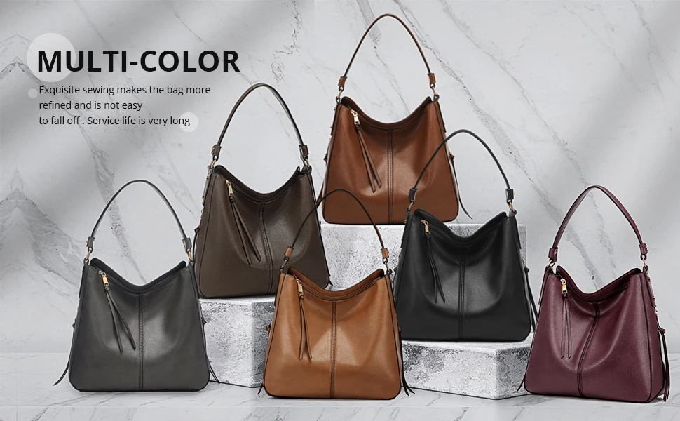 REALER Brand Vintage Leather Crossbody Handbags - 3 PCS Set