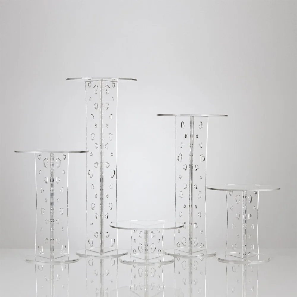 Clear Acrylic Wedding Cake Display Stands - Elegant & Modern