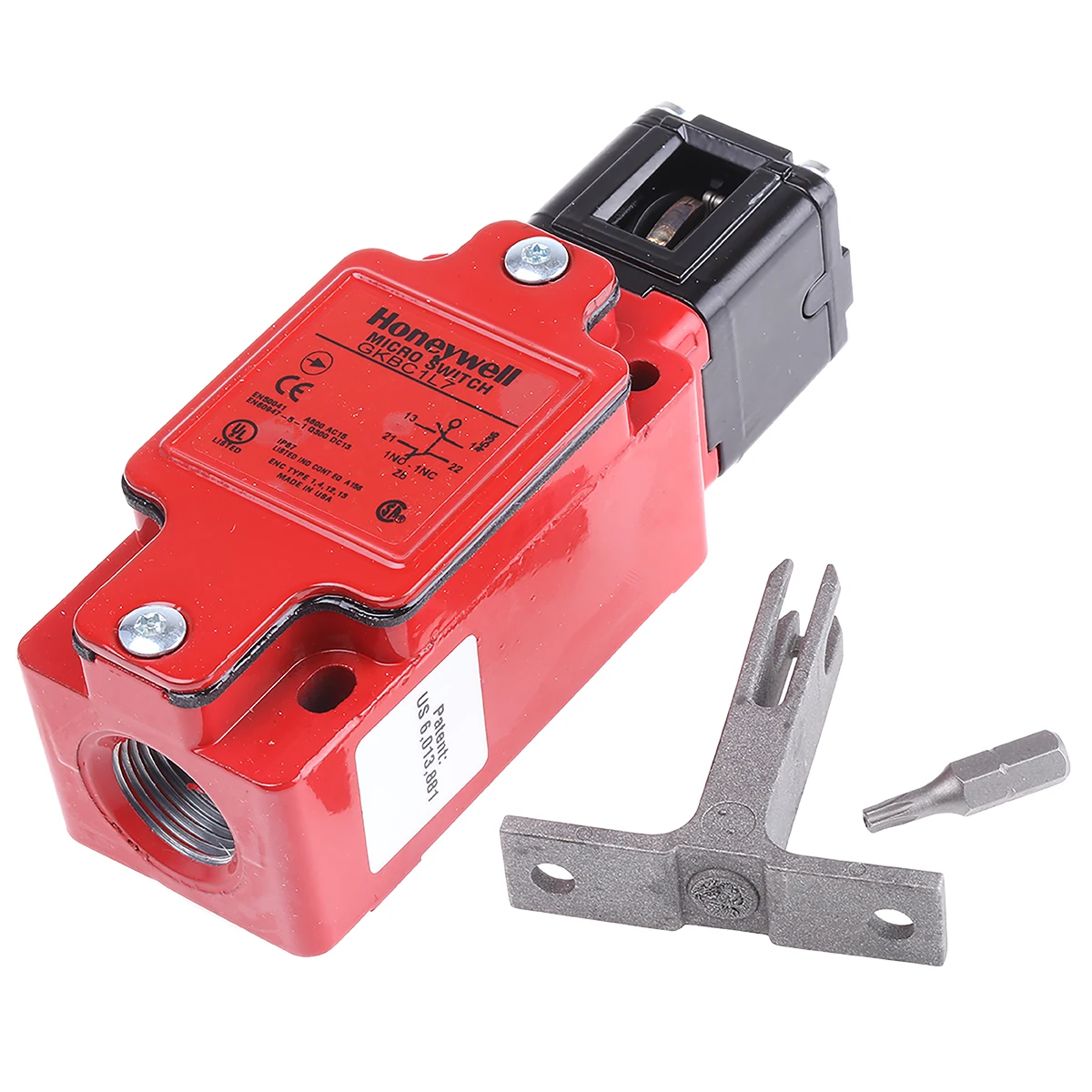 Honeywell GKB safety interlock switch coded 1 NC / 1 NO, actuator ...